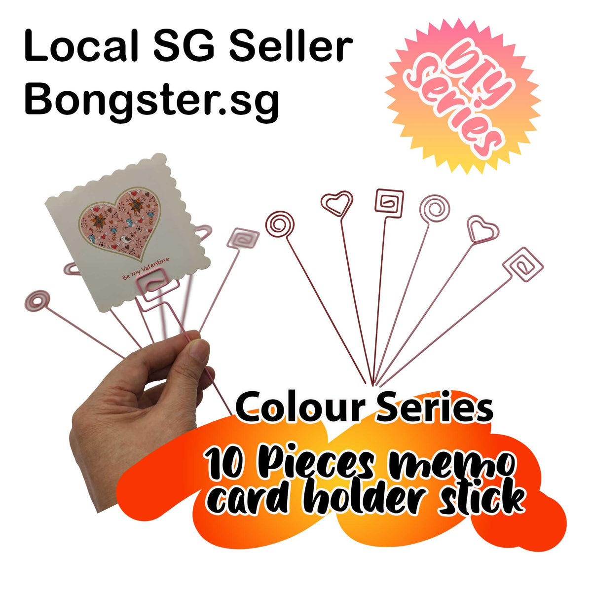 10 pieces memo card paper holder colour stick DIY – Bongster